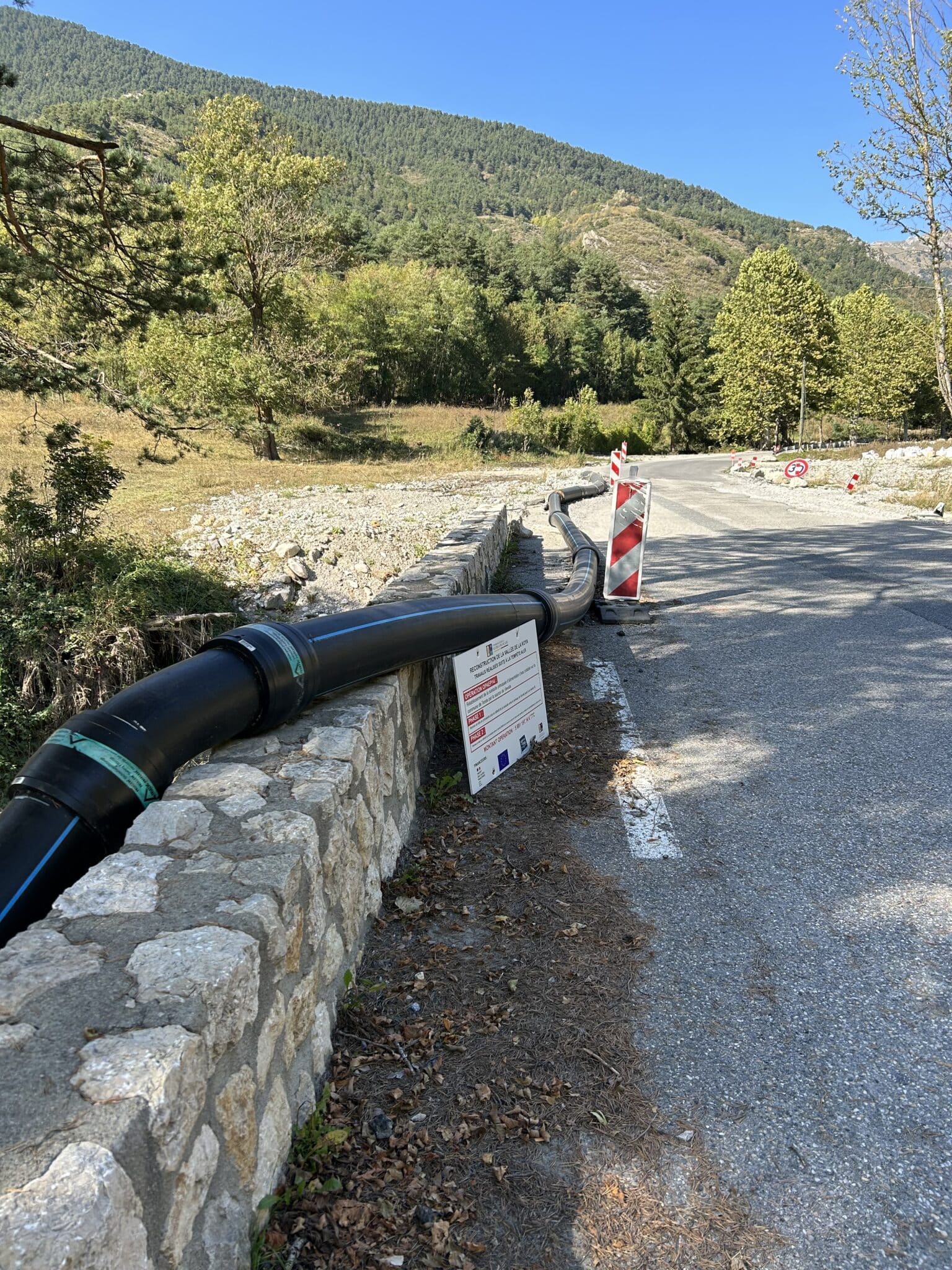 Fin des travaux "post-crue 2020" à Tende, rétablissement des ouvrages ...